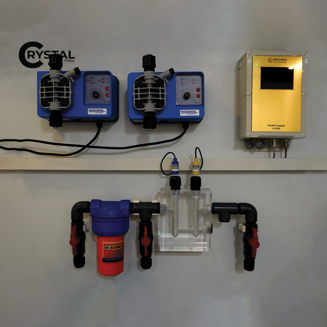 سیستم آنالایزر تزریق کلر و pH برند Crystal Pool بهترین کیفیت